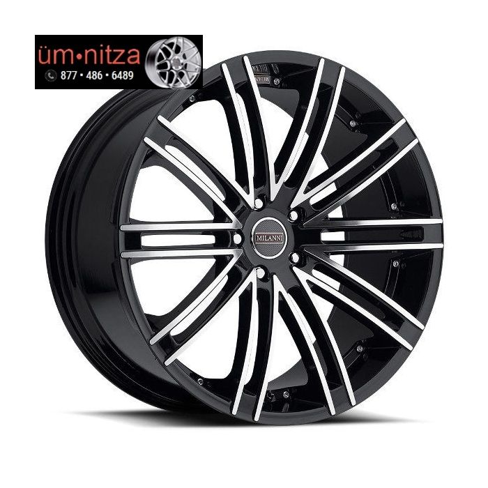 20X10.5 Milanni 9032 Khan 5x112 ET30 Black Machined Face Wheel (1)