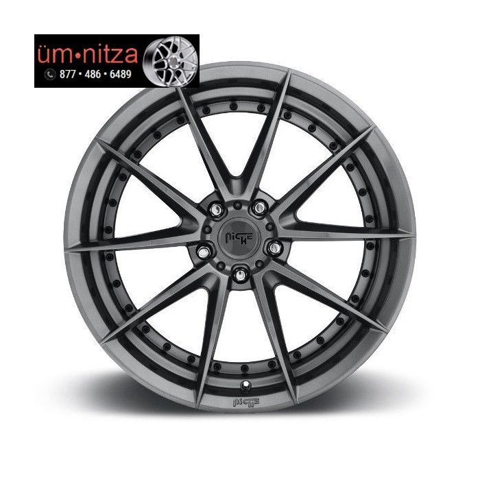 20x9 NICHE SECTOR M197 5x120 +35 Gloss Anthracite Wheels New Set