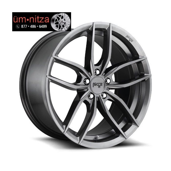 19x9.5 NICHE VOSSO M204 5x112 +48 Gloss Anthracite Wheels (Set of 4)