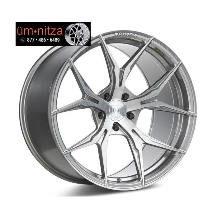 20x9 Rohana RFX5 5x114 +35 Brushed Titanium Wheels New Set (4)