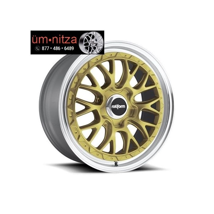 18x8.5 Rotiform LSR R156 5x4.5 +45 Gold Wheels New Set
