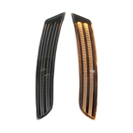 2014+ Cadillac CTS Front Bumper LED Side Marker Light - Clear/Black/Am ber