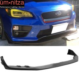 Fits 15-17 Subaru WRX STI S208 Style Front Bumper Lip Spoiler - PU Urethane