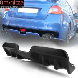 Fits 15-19 Subaru Impreza WRX STI Rear Bumper Lip Diffuser Matte Black - PP