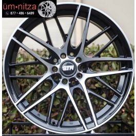STR 511 18X8.5 5X120 et35 BLACK MACHINED FACE Wheel (1 Rim Only)