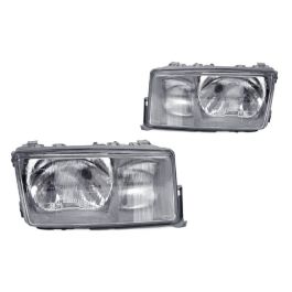 1984-1993 Mercedes W201 190D / 190E DEPO Euro Glass Headlight Set with ...